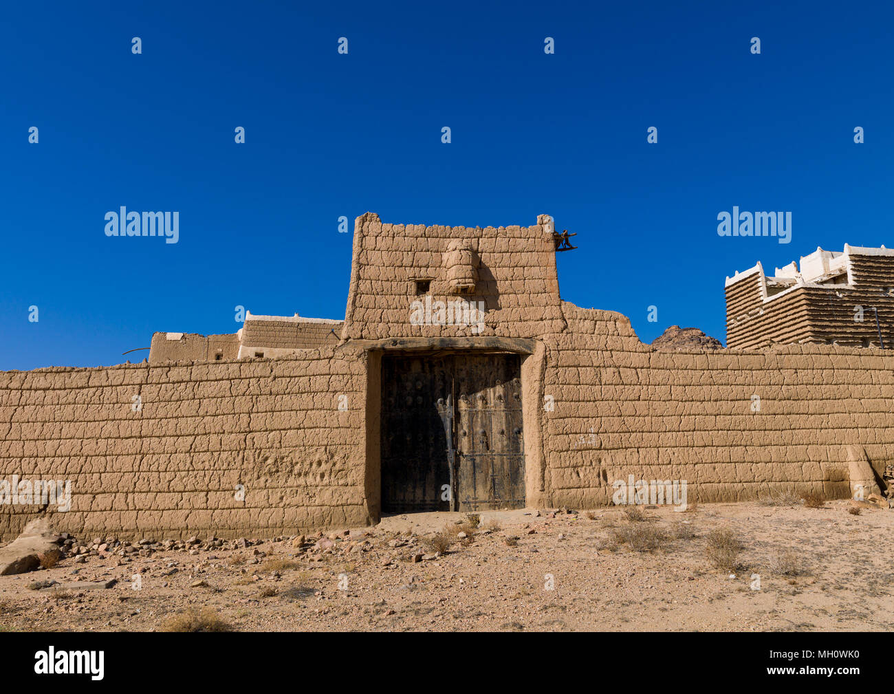 Traditional clay and silt homes in a village, Asir Province, Ahad ...