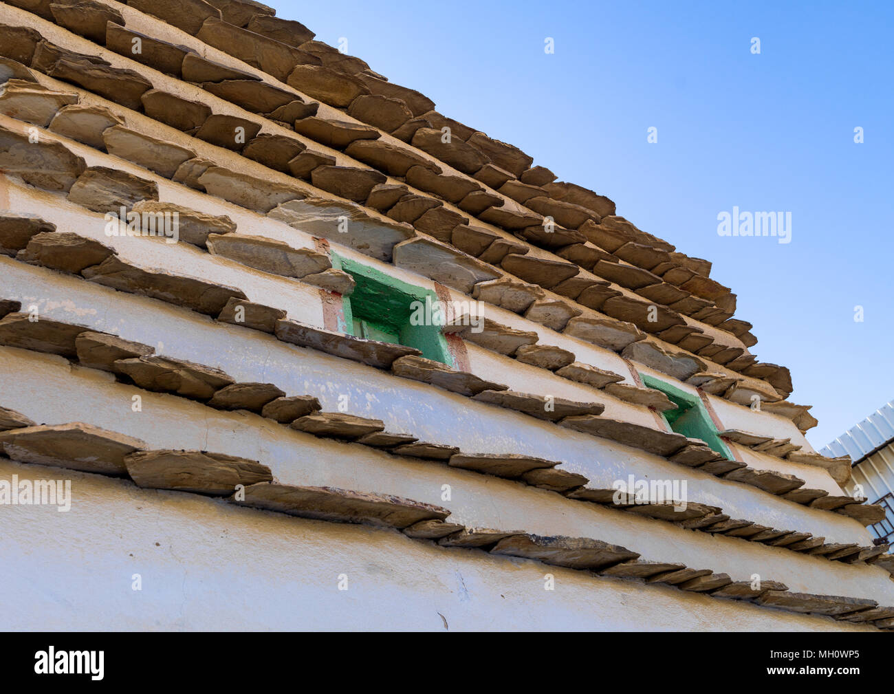 Traditional clay and silt homes in a village, Asir Province, Ahad ...