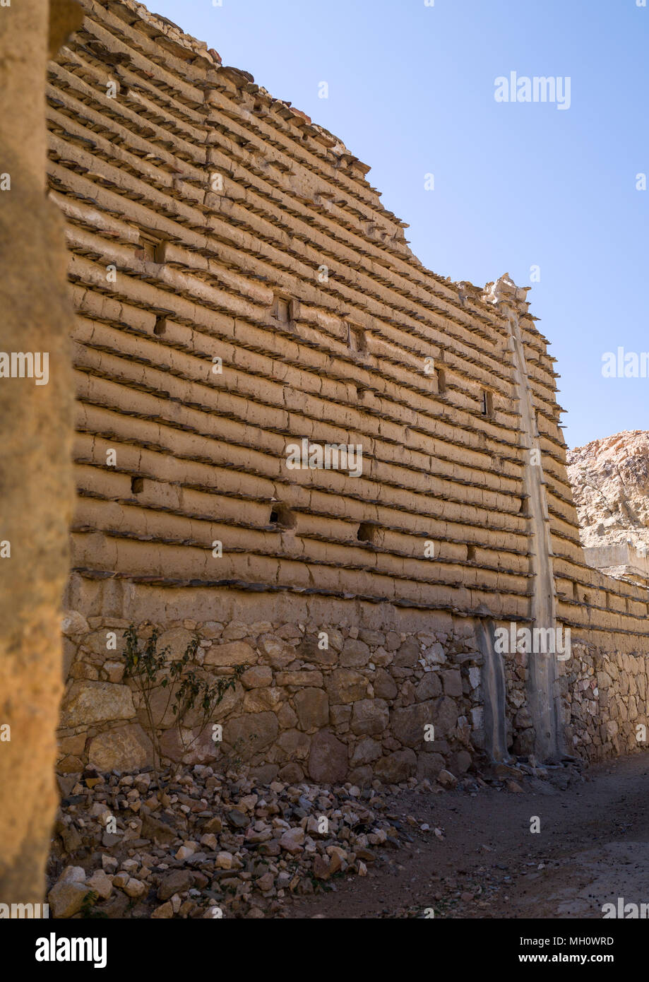 Traditional clay and silt homes in a village, Asir Province, Ahad ...