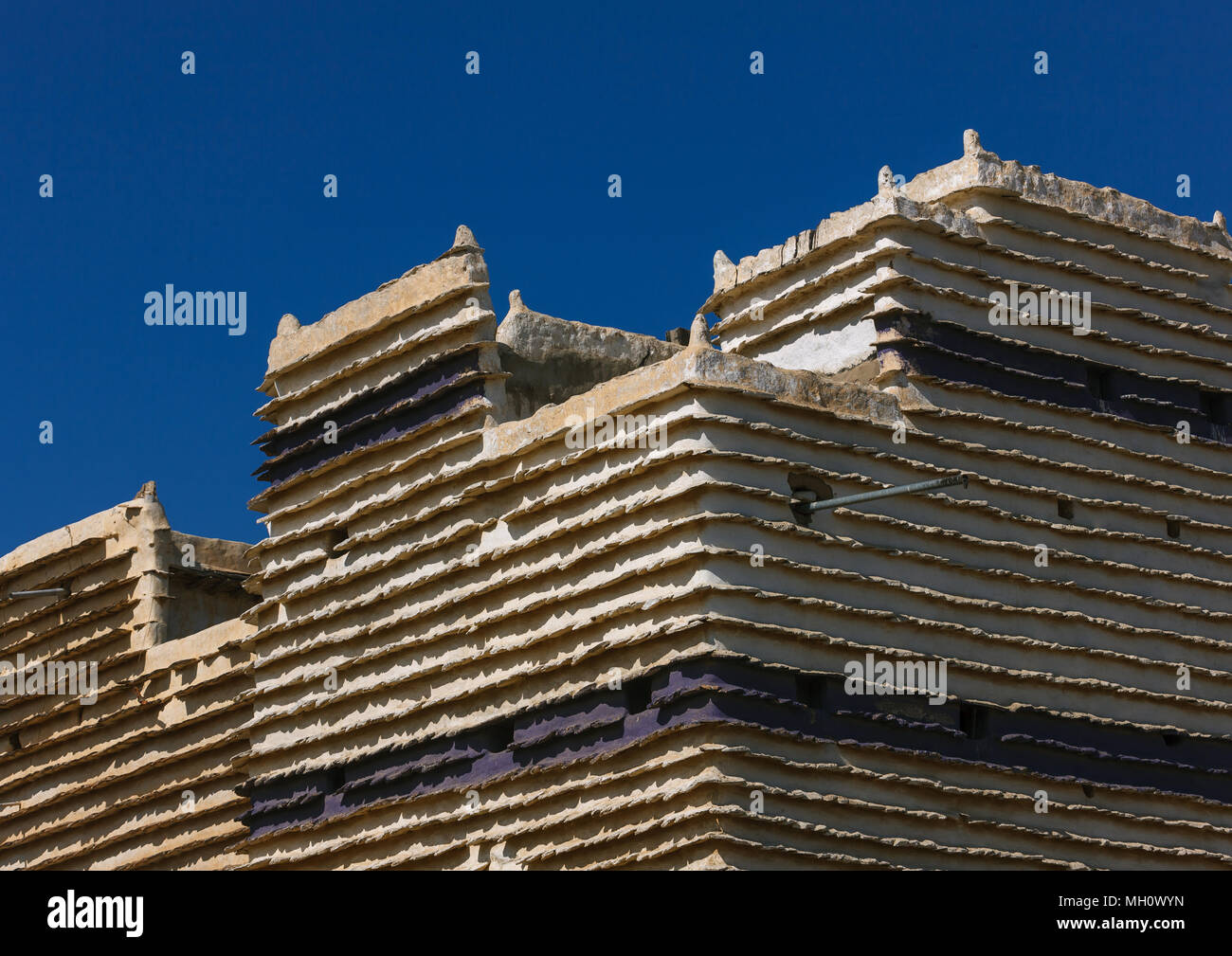 Traditional clay and silt homes in a village, Asir province, Sarat ...
