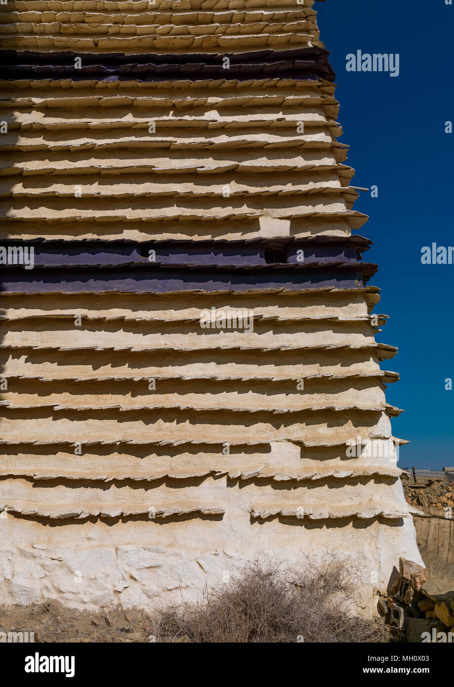 Traditional clay and silt homes in a village, Asir Province, Al Osran ...