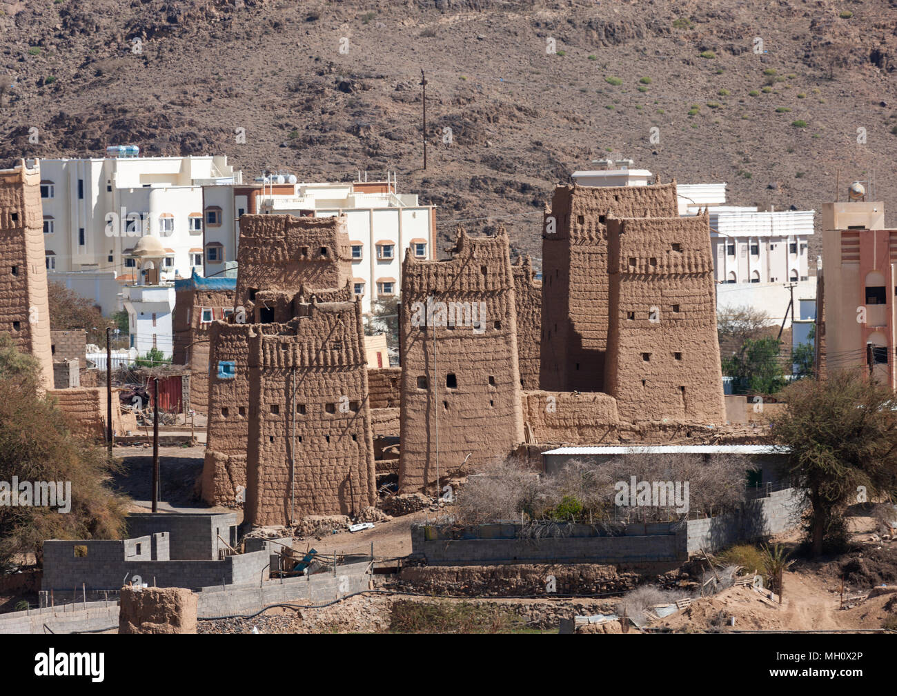 Traditional clay houses in a village, Asir Province, Aseer, Saudi ...