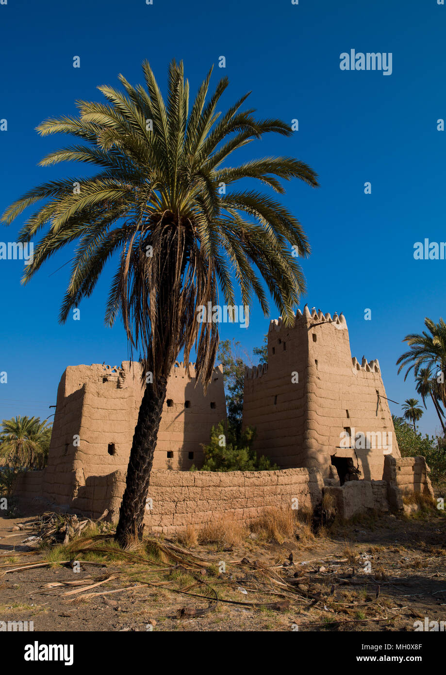 Traditional mud-bricks house, Najran Province, Najran, Saudi Arabia ...
