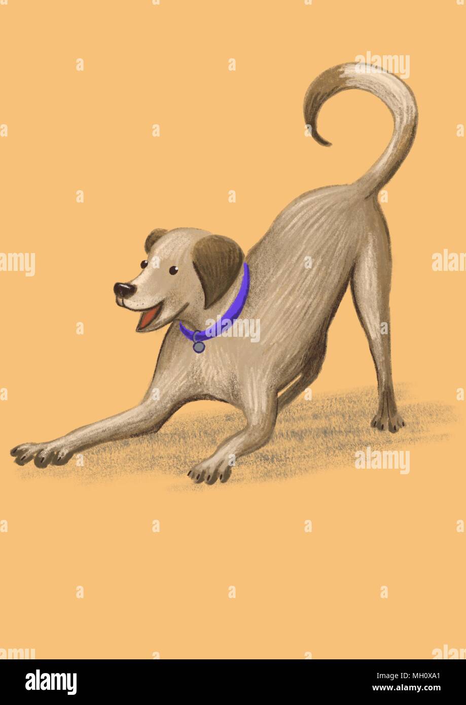 A playful dog illustration Stock Photo - Alamy