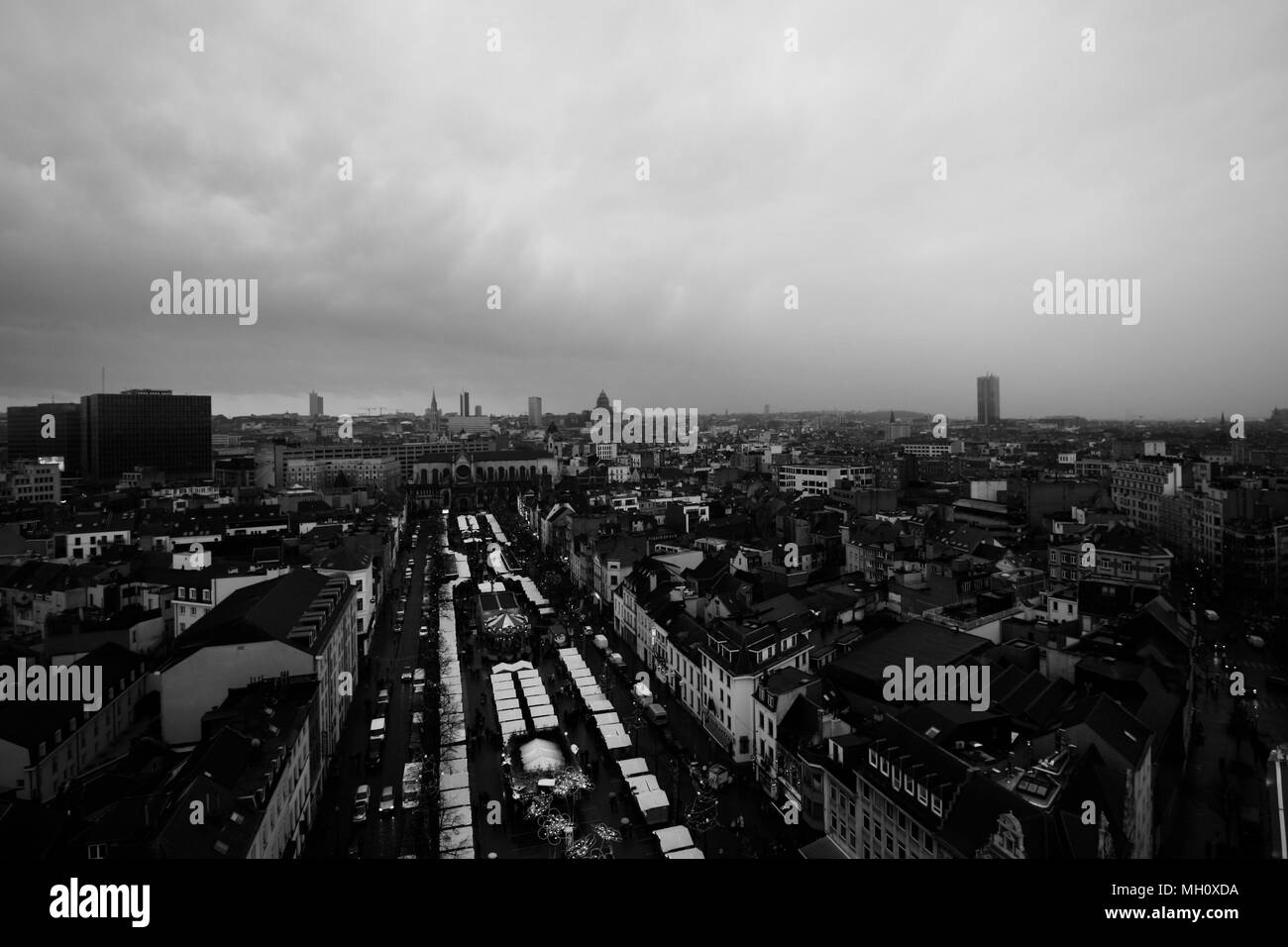 Aerial view of Brussel Belgium Stock Photo - Alamy