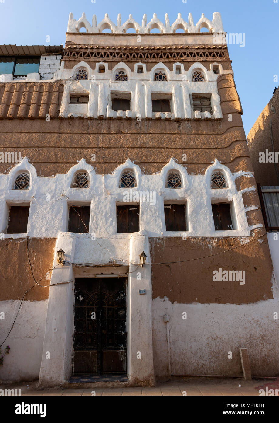 Traditional mud-bricks house, Najran Province, Najran, Saudi Arabia ...