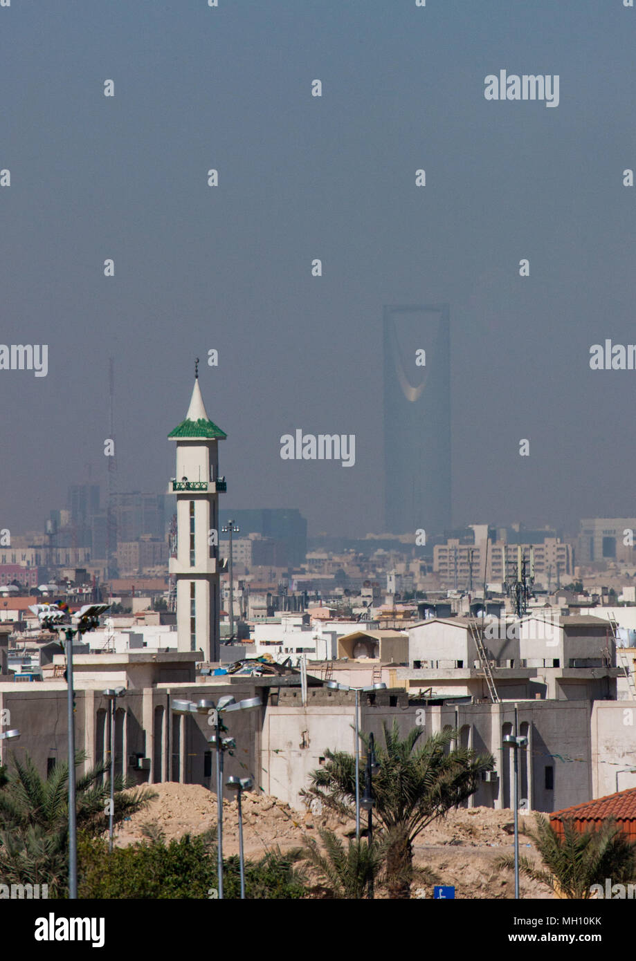 Mosque in front of the kingdom centre, Riyadh Province, Riyadh, Saudi ...