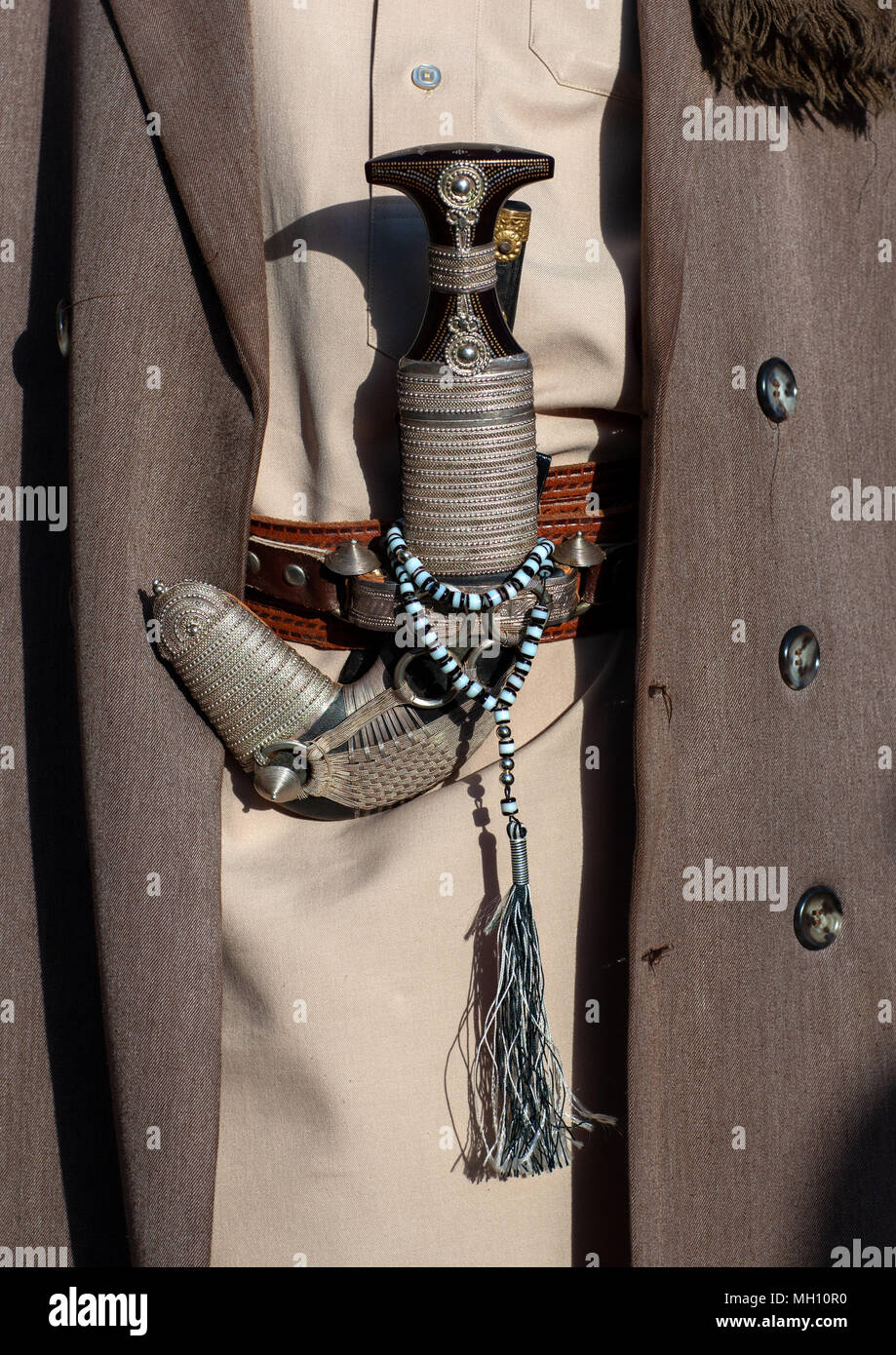 Saudi man with a jambyia dagger, Al-Sarawat, Fifa Mountains, Saudi ...