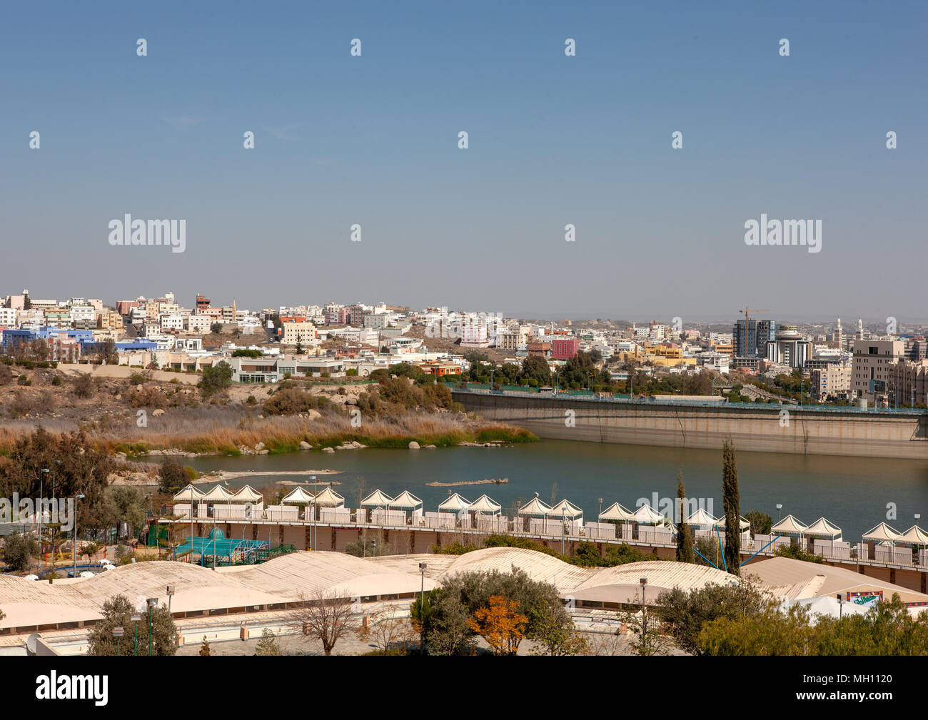Cityscape with a leisure center, Jizan Region, Jizan, Saudi Arabia ...