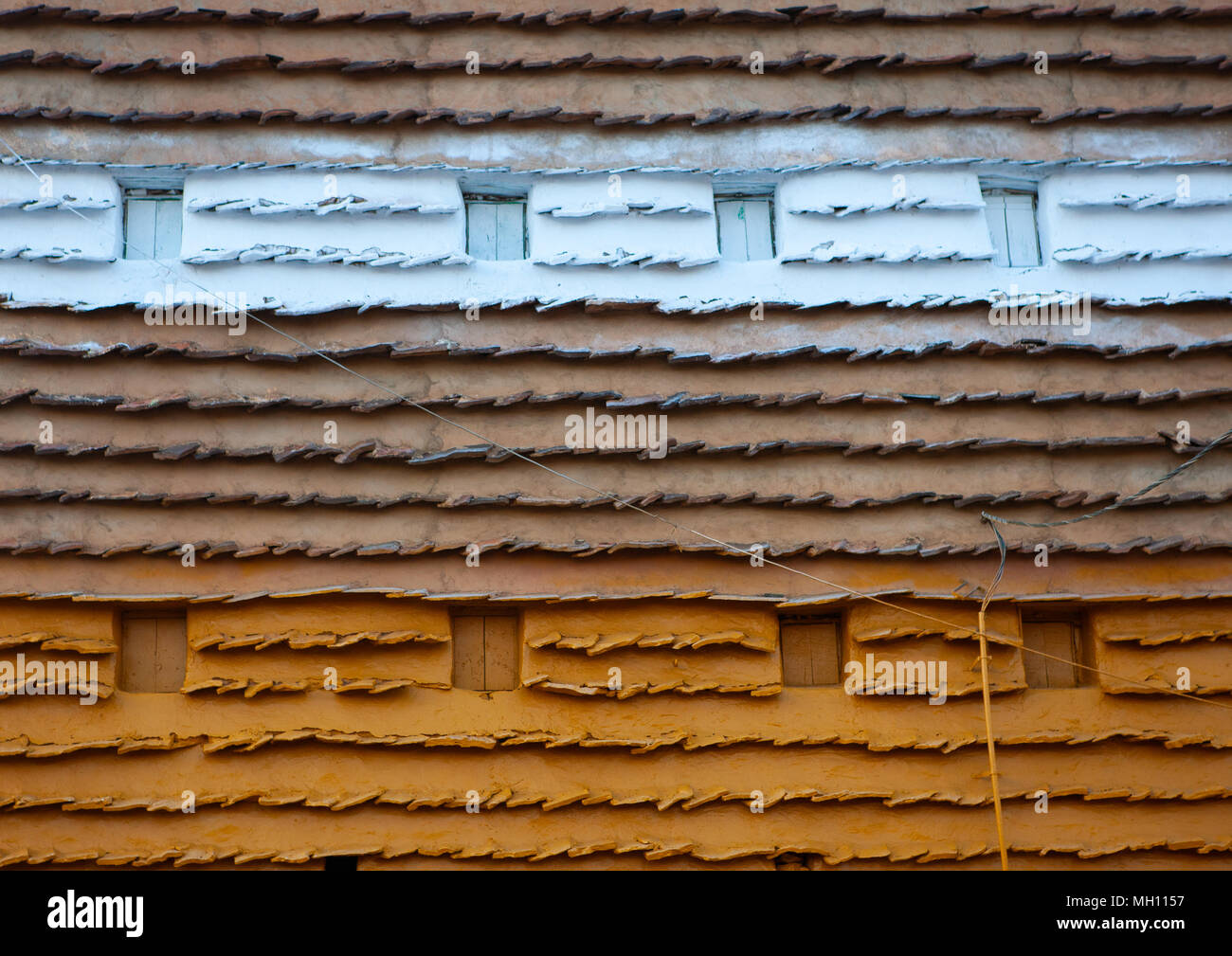 Traditional clay and silt homes in a village, Asir Province, Aseer ...