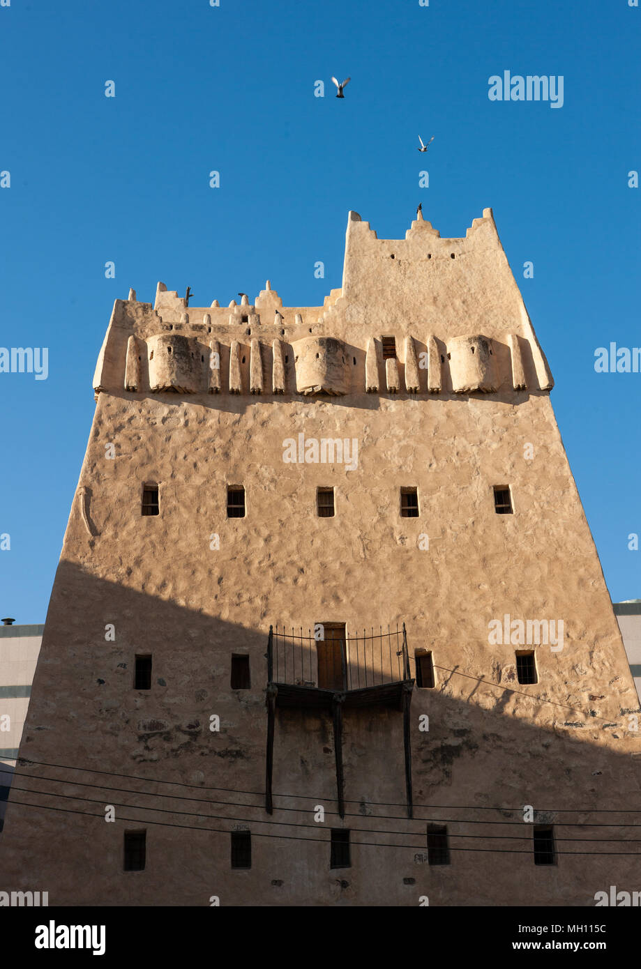 Traditional mud-bricks house, Asir Province, Aseer, Saudi Arabia Stock ...