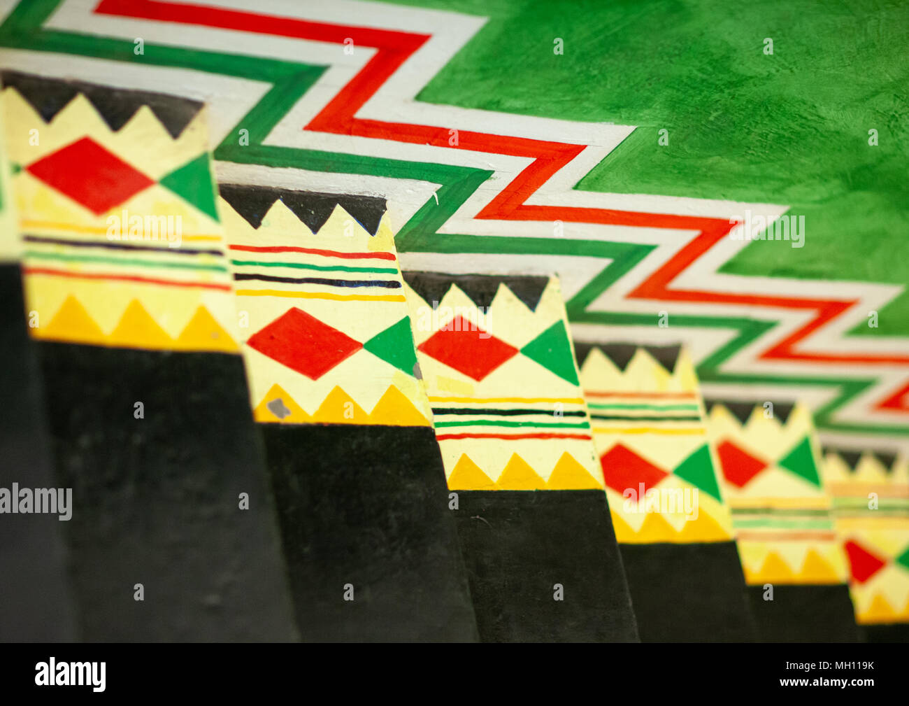 Traditional interior wall decoration made by the women called al-qatt ...