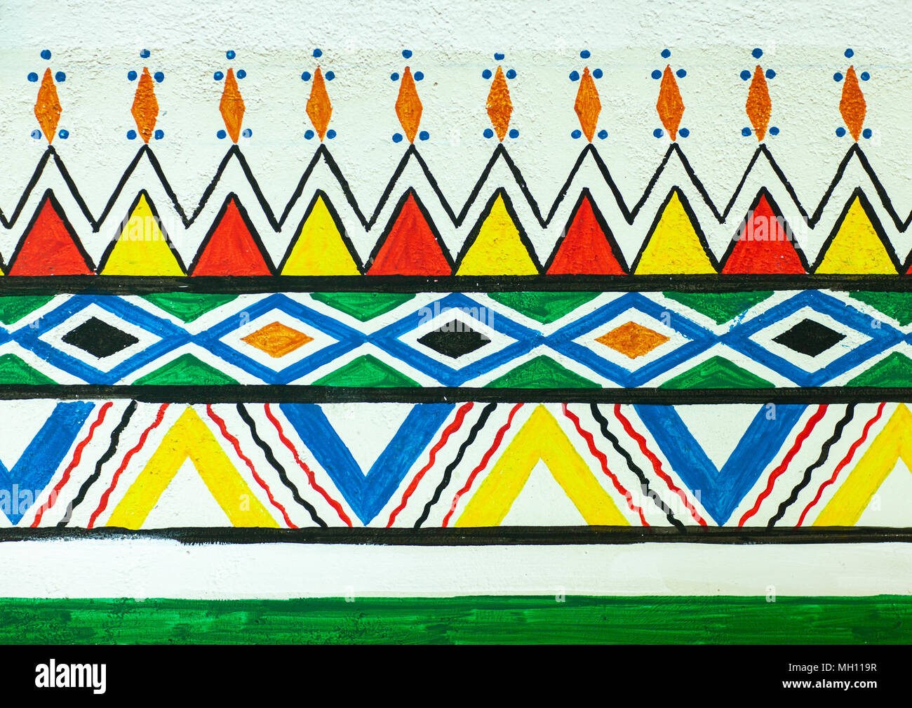 Traditional interior wall decoration made by the women called al-qatt ...