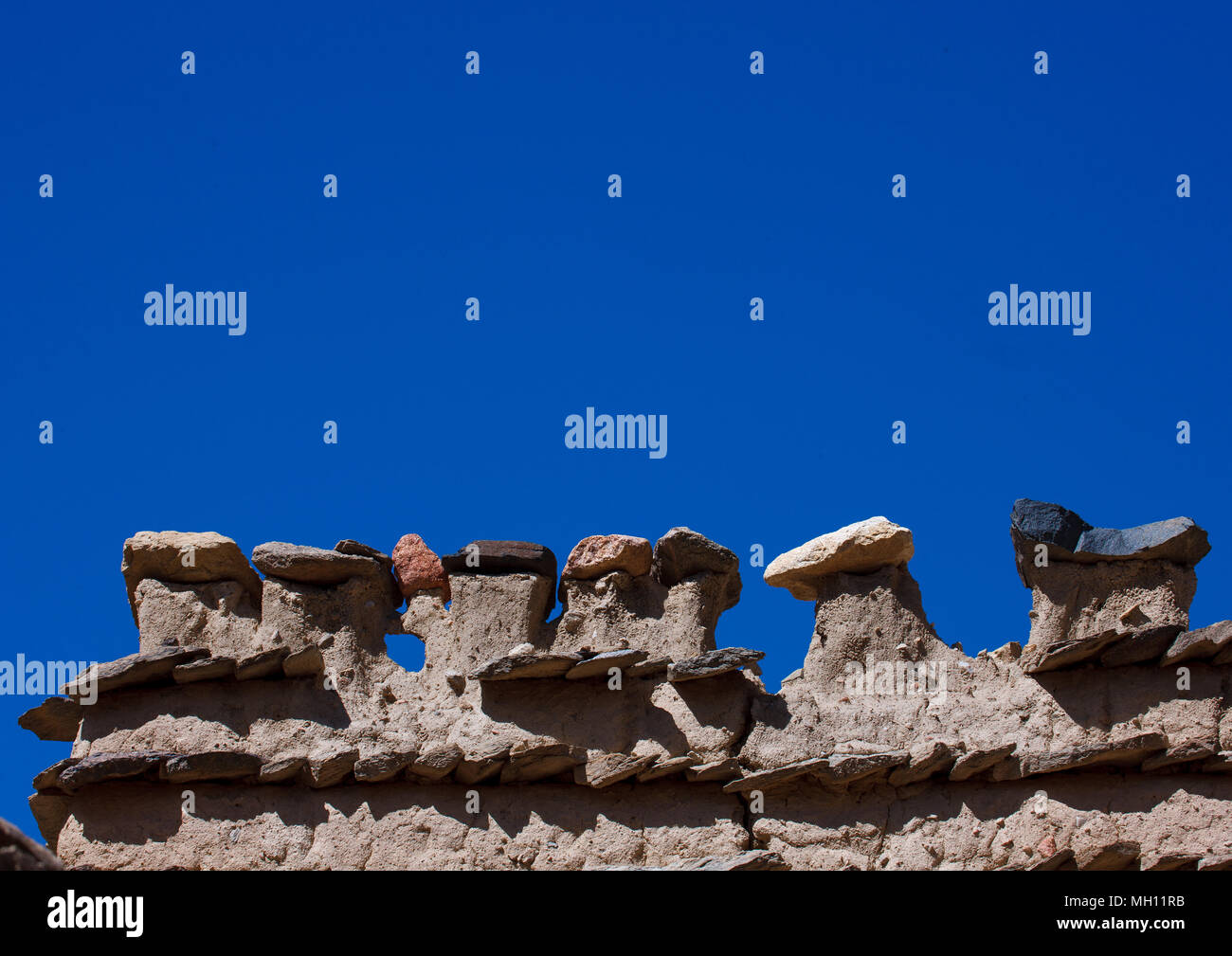 Traditional clay and silt homes in a village, Asir Province, Aseer ...