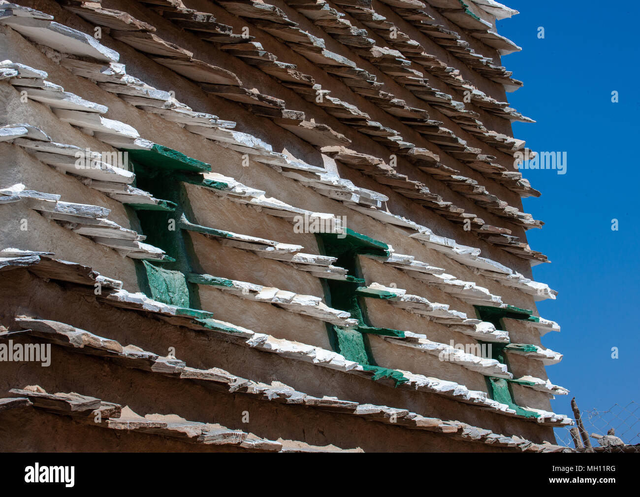 Traditional clay and silt homes in a village, Asir Province, Aseer ...