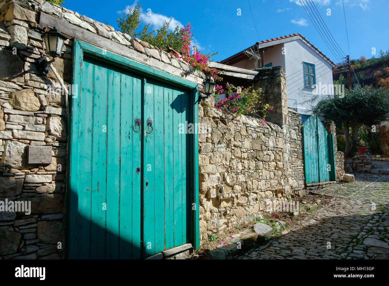 Old traditional houses in Laneia village, Cyprus Stock Photo - Alamy