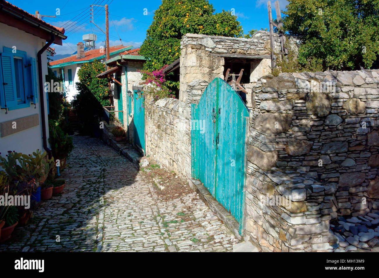 Old traditional houses in Laneia village, Cyprus Stock Photo - Alamy