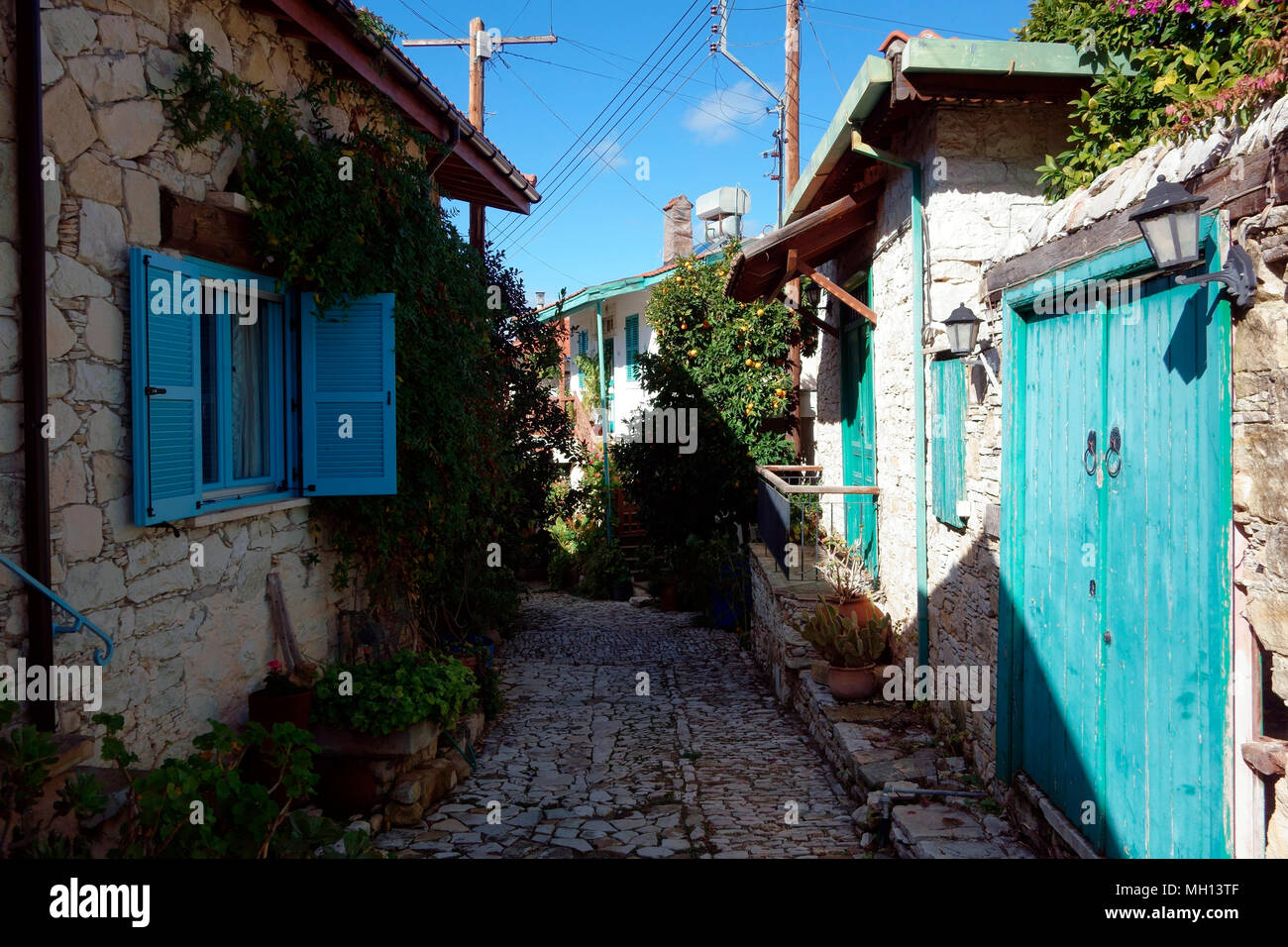 Old traditional houses in Laneia village, Cyprus Stock Photo - Alamy