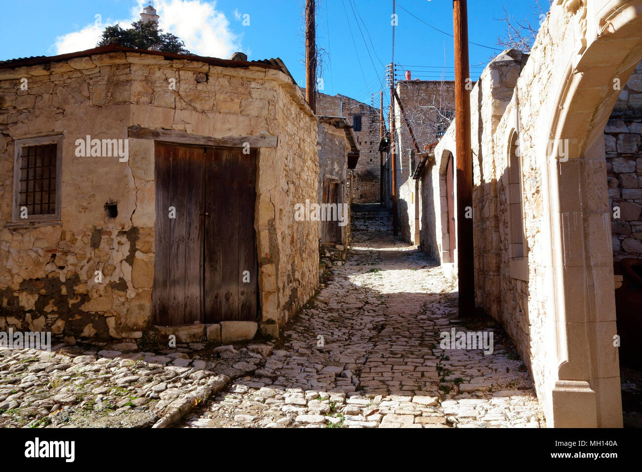 Traditional village of Lofou,Troodos Mountains, Cyprus Stock Photo - Alamy