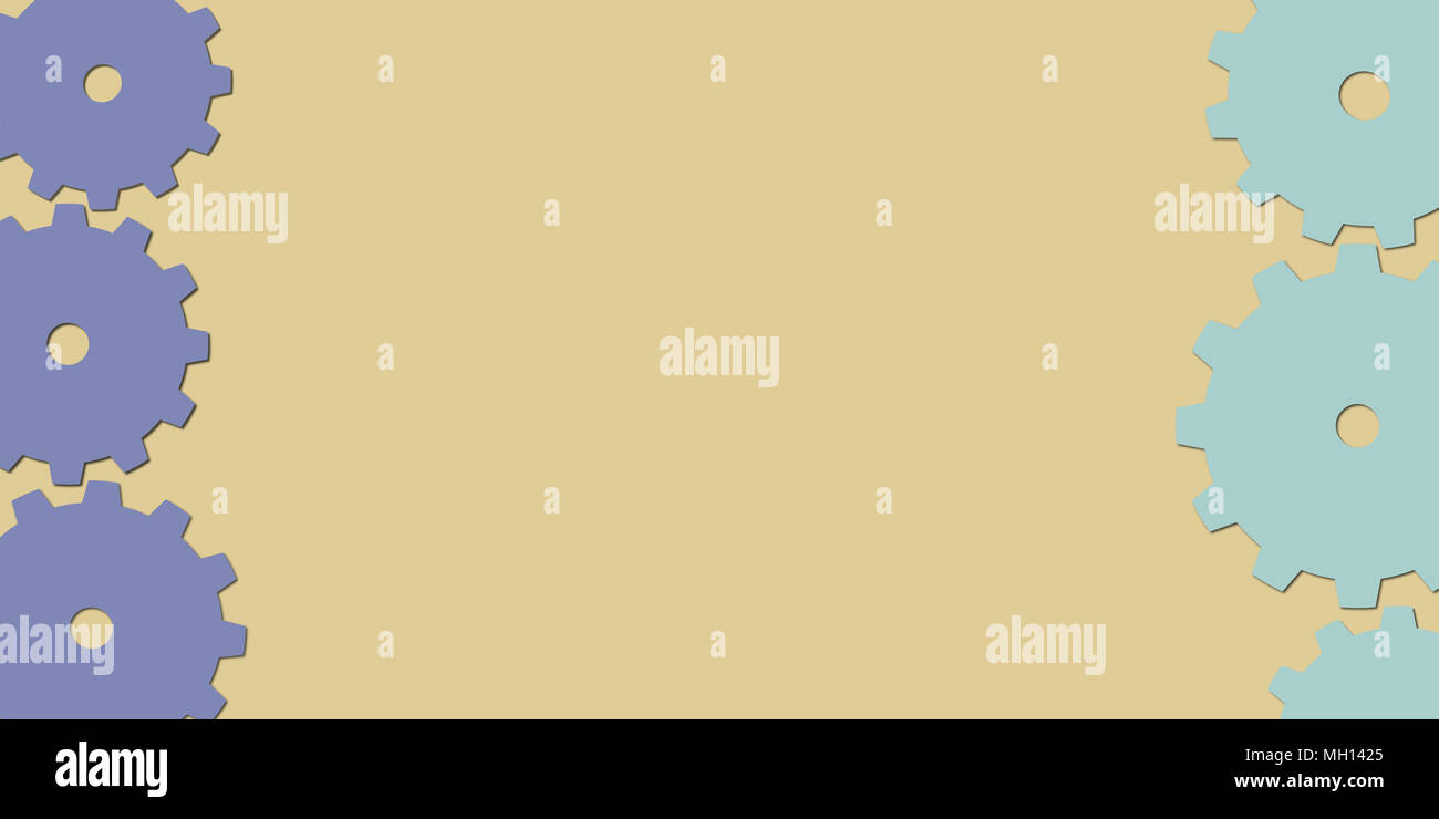 simple cogs and gears illustration backdrop - copy space Stock Photo ...