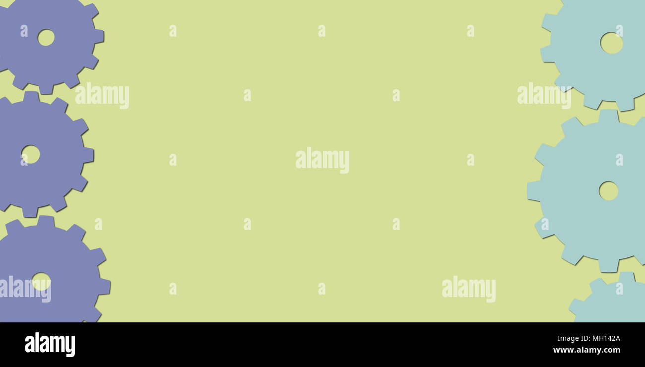 simple cogs and gears illustration backdrop - copy space Stock Photo ...