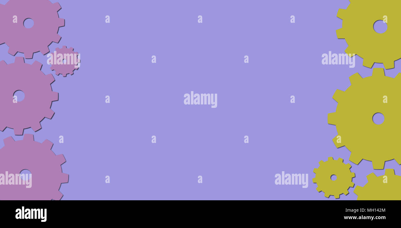 simple cogs and gears illustration backdrop - copy space Stock Photo ...