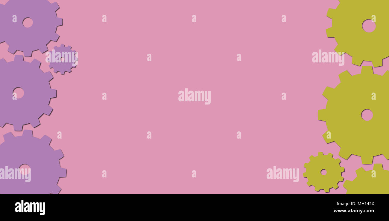 pink background simple cogs and gears illustration backdrop - copy ...