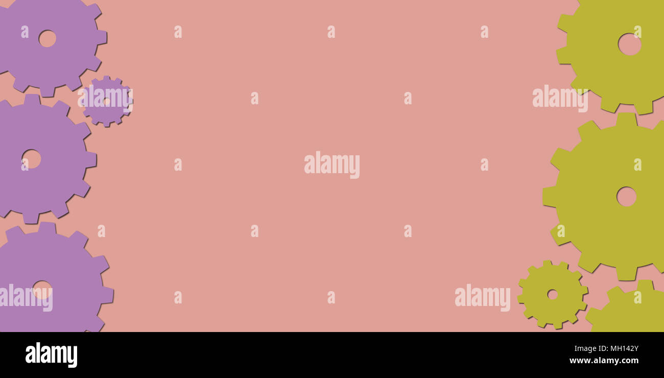 pink background simple cogs and gears illustration backdrop - copy ...