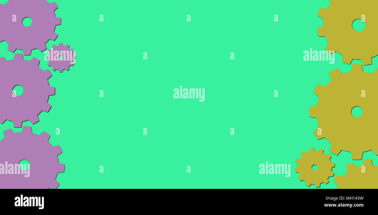 green background simple cogs and gears illustration backdrop - copy ...