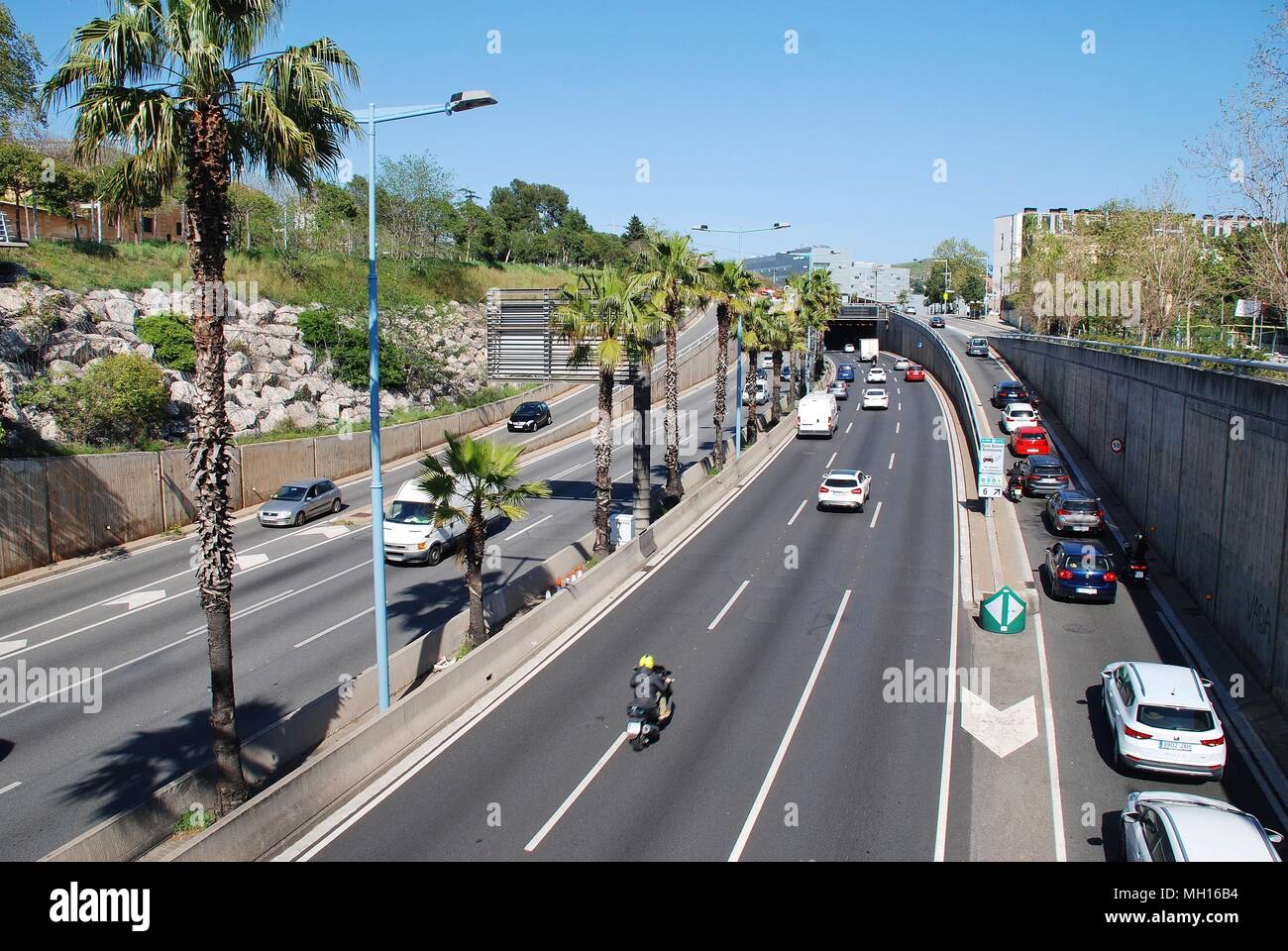 Motorway exit slip road hi-res stock photography and images - Alamy