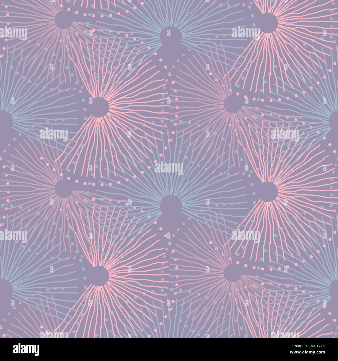 Abstract fan seamless vector pastel pink pattern Stock Vector Image ...