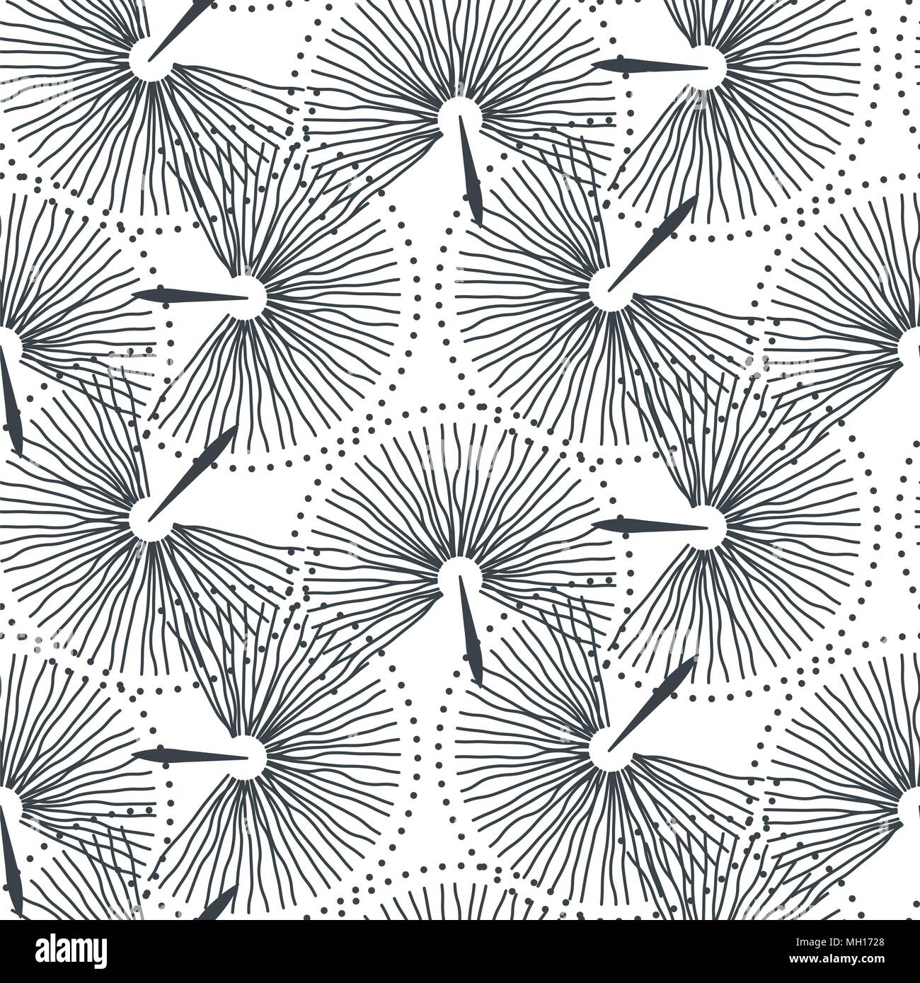 Abstract fan seamless vector pastel pink pattern Stock Vector Image ...