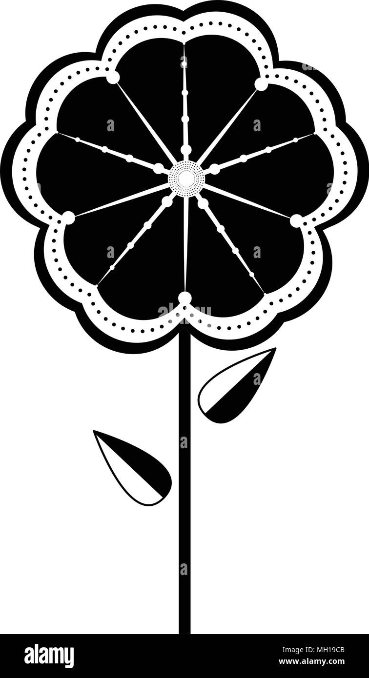 Isolated monochrome flower icon Stock Vector Image & Art - Alamy