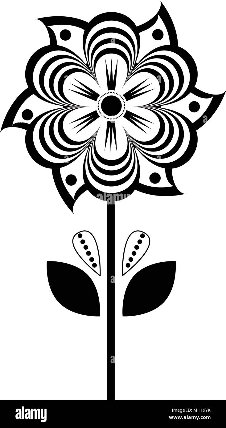 Isolated monochrome flower icon Stock Vector Image & Art - Alamy