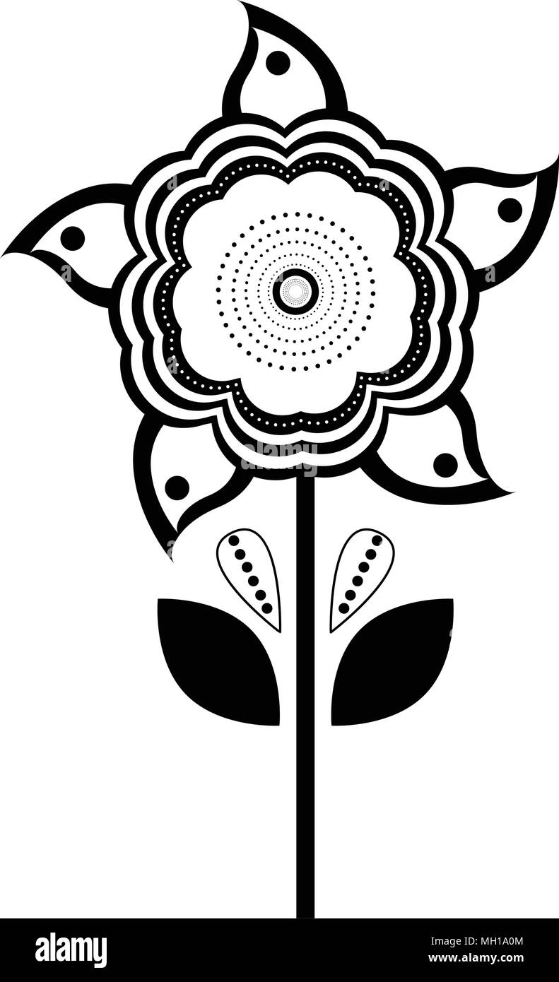 Isolated monochrome flower icon Stock Vector Image & Art - Alamy