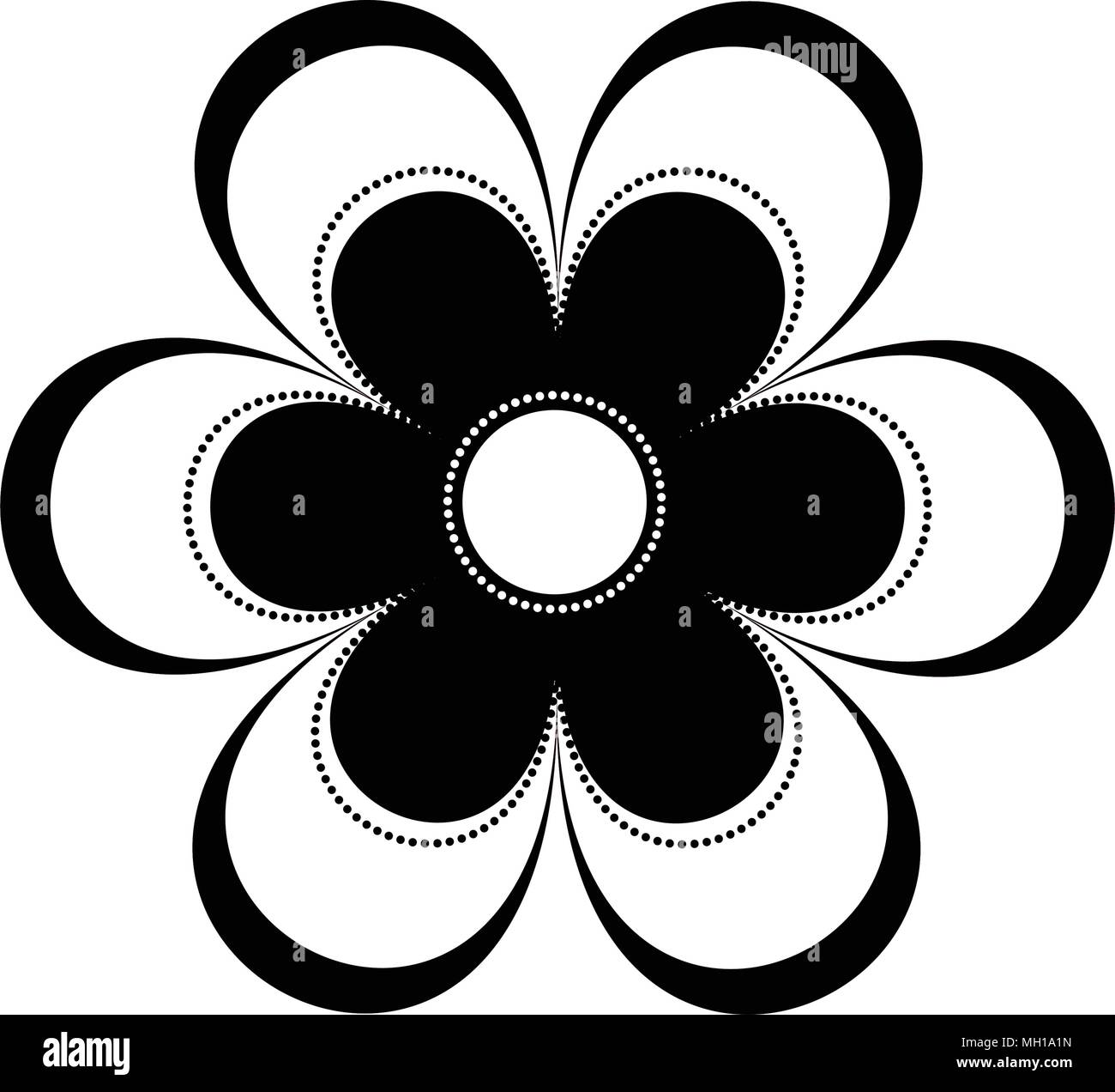 Isolated monochrome flower icon Stock Vector Image & Art - Alamy