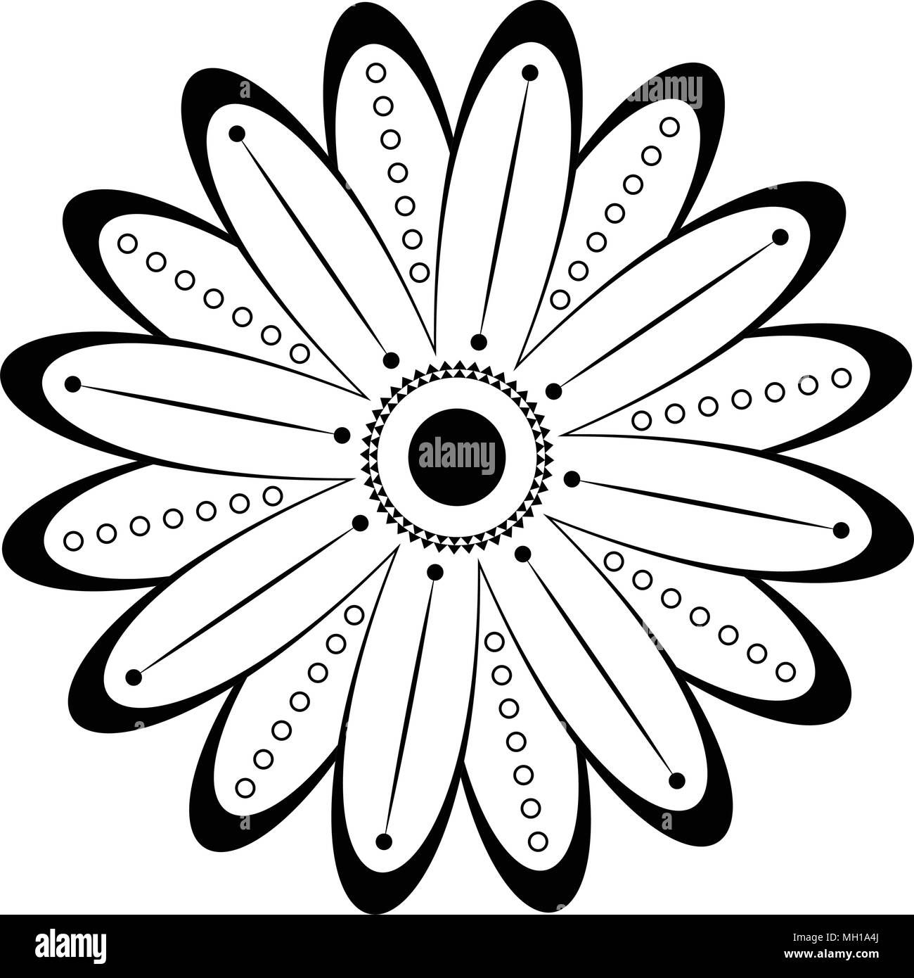 Isolated monochrome flower icon Stock Vector Image & Art - Alamy
