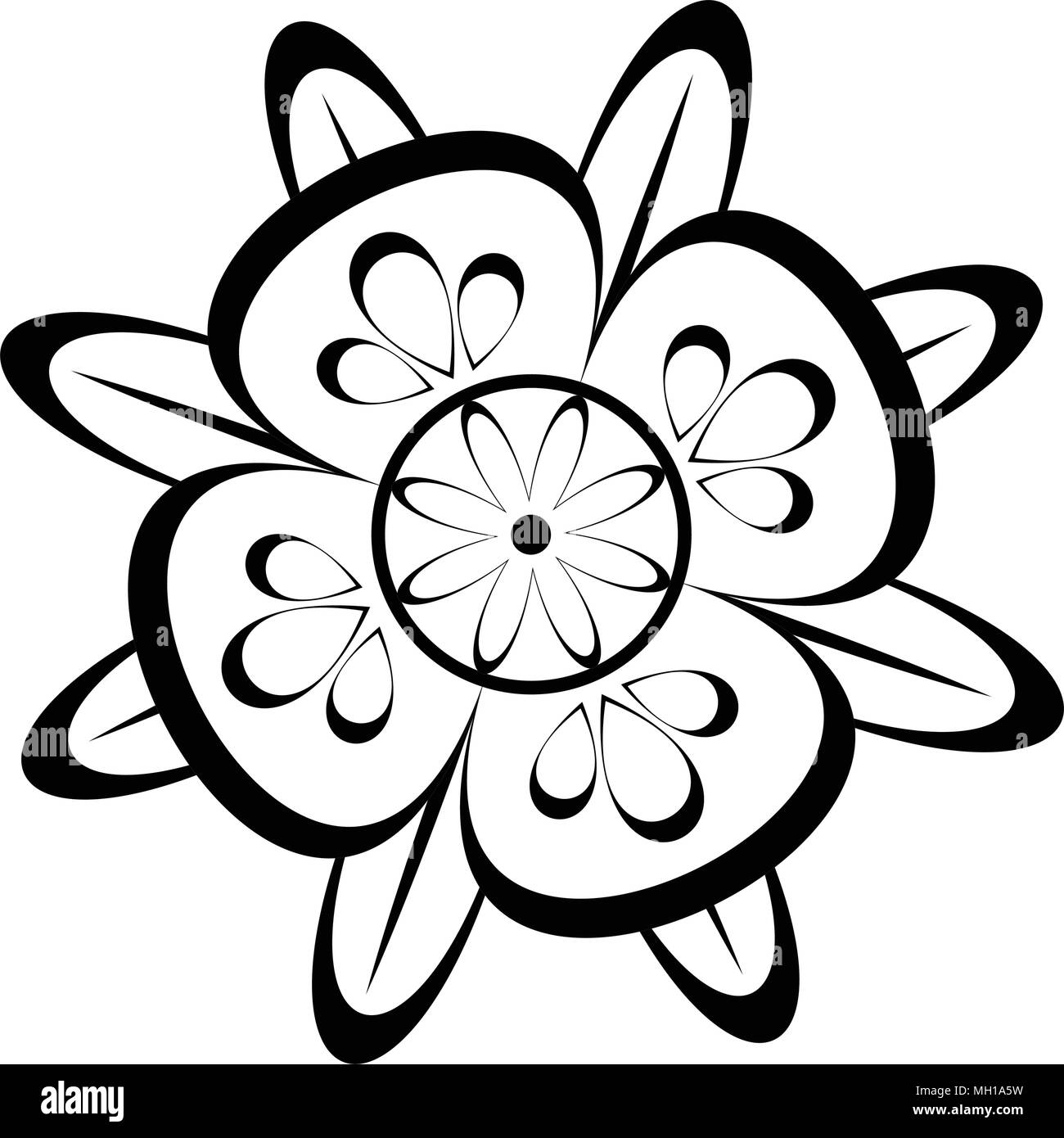 Isolated monochrome flower icon Stock Vector Image & Art - Alamy