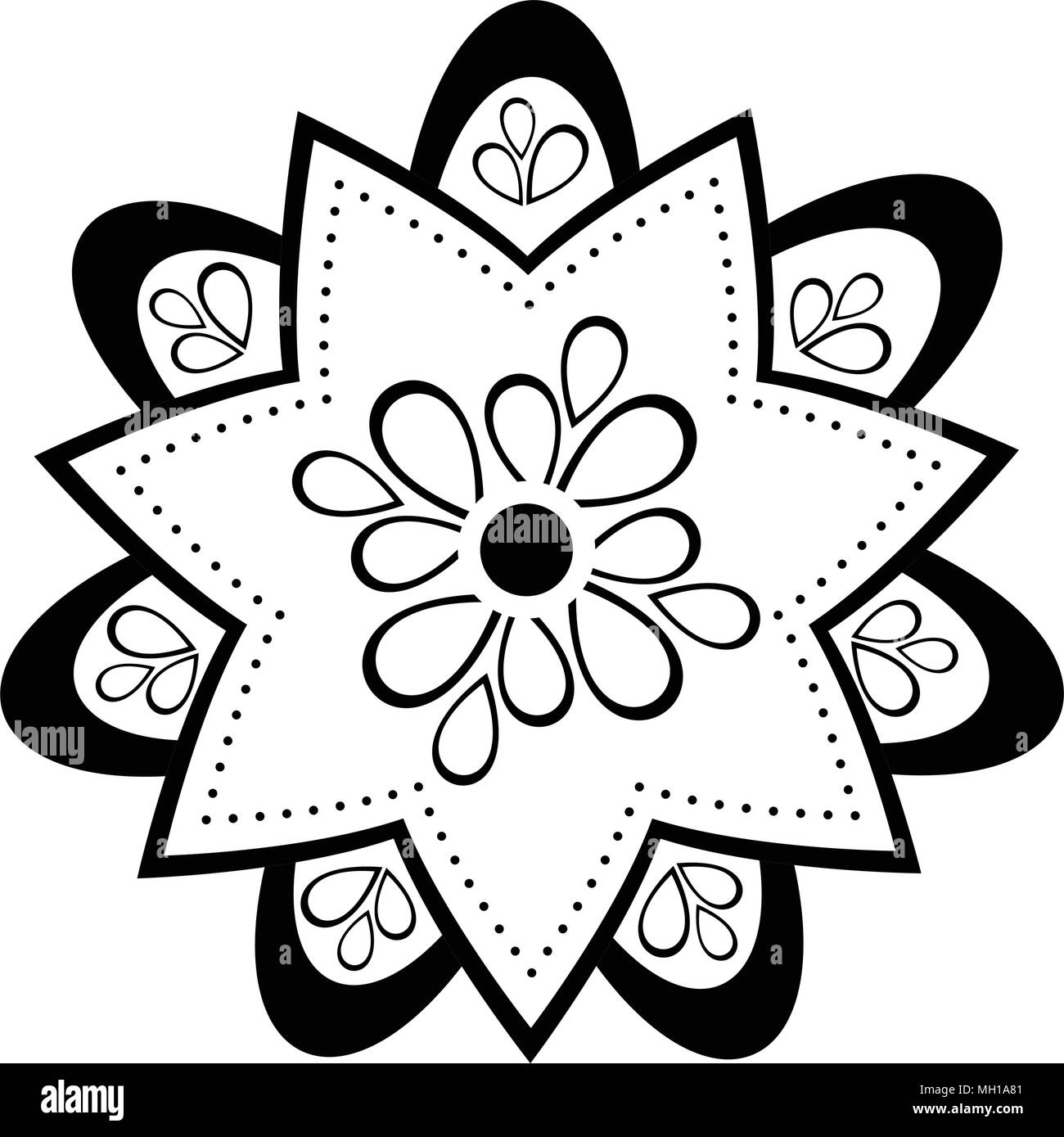 Isolated monochrome flower icon Stock Vector Image & Art - Alamy