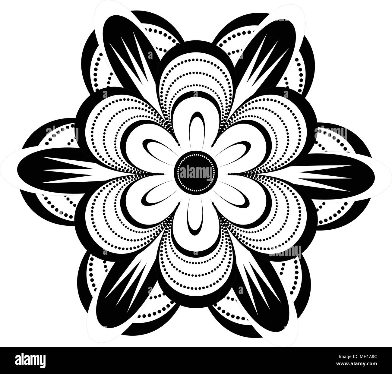 Isolated monochrome flower icon Stock Vector Image & Art - Alamy