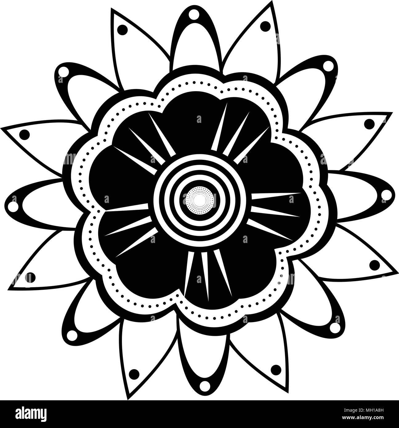 Isolated monochrome flower icon Stock Vector Image & Art - Alamy