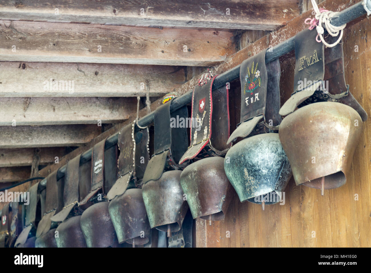Traditional swiss cowbells hi-res stock photography and images - Alamy