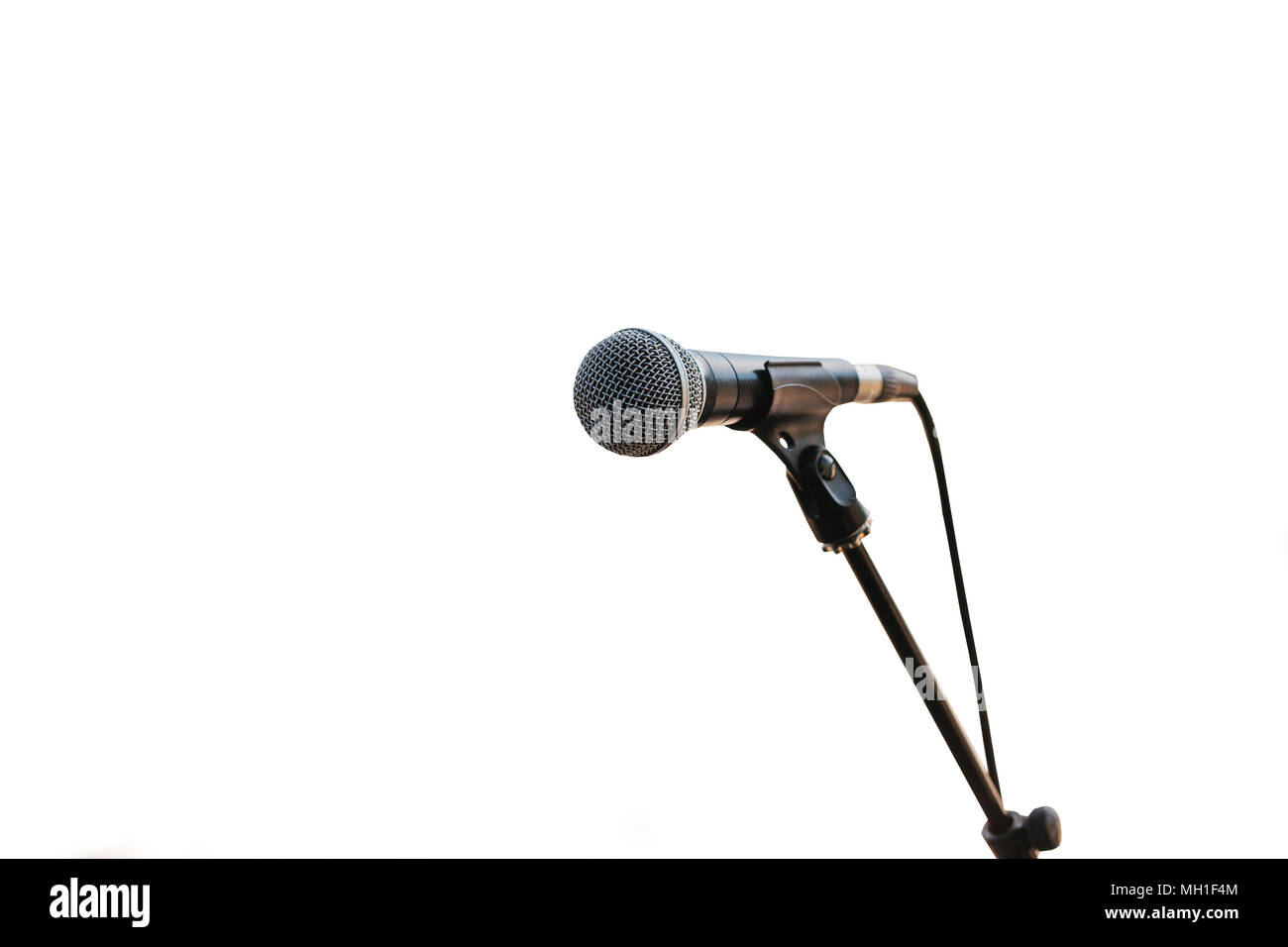 Microphone isolated on white background. Musical equipment Stock Photo ...