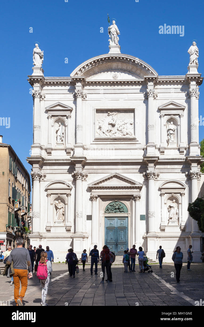 Baroque facade by Bernadino Maccaruzzi of Chiesa San Rocco (church os ...