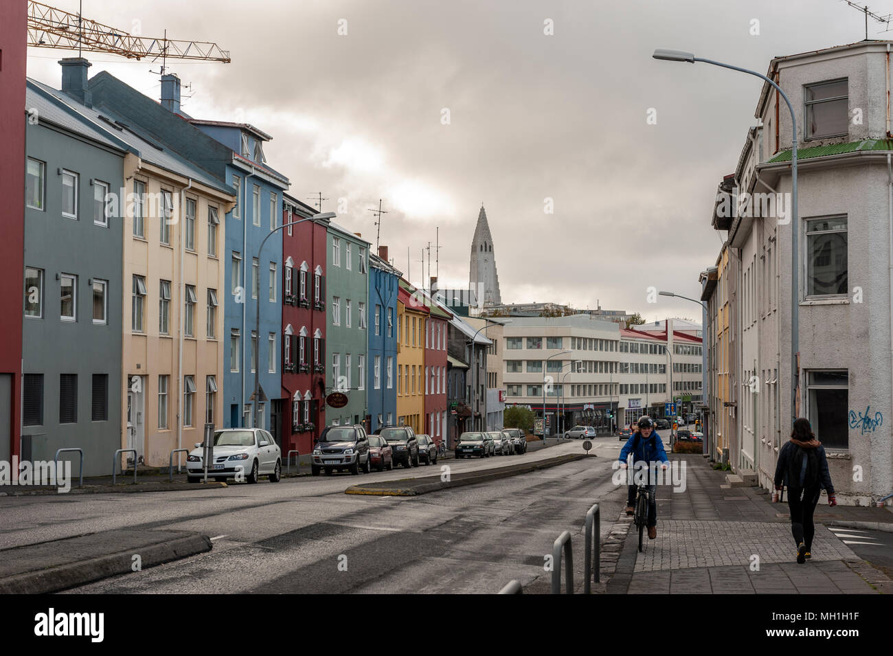 A street in Reykjavik, Iceland Stock Photo - Alamy