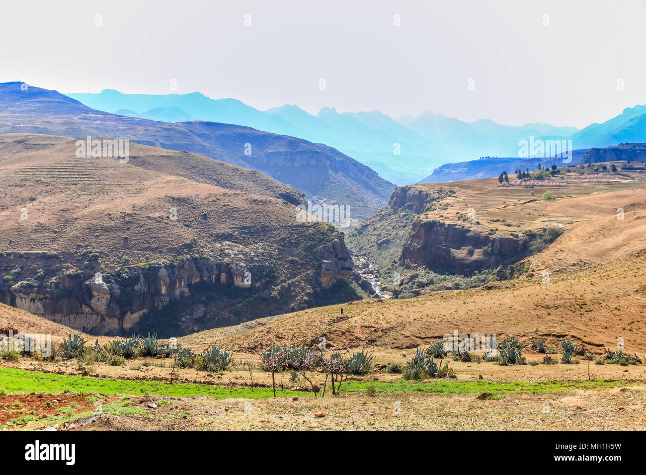 Landscape of Lesotho Stock Photo - Alamy