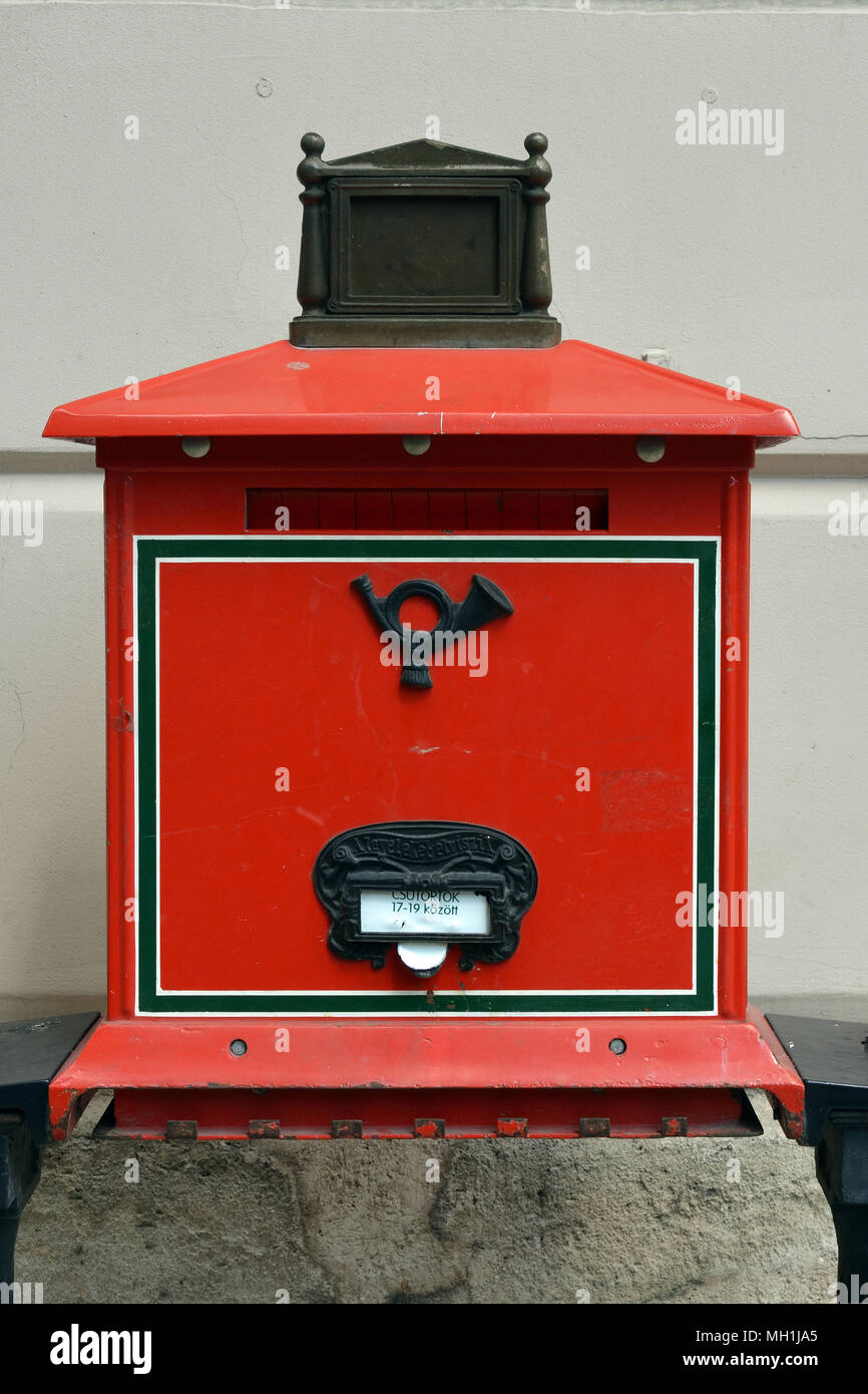 Hungarian mail box in the Hungarian capital city Budapest - Hungary ...