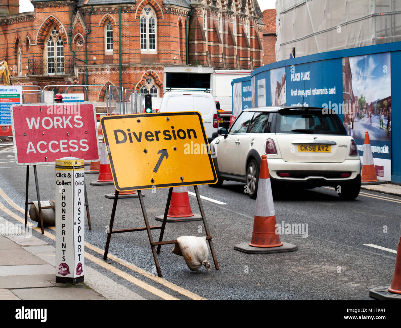 Peach place redevelopment construction site in town centre, new ...