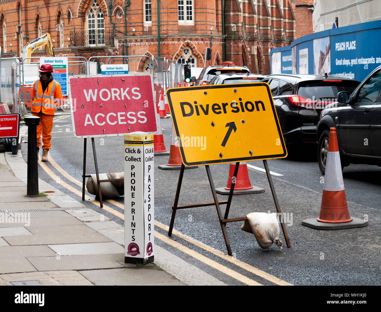 Peach place redevelopment construction site in town centre, new ...