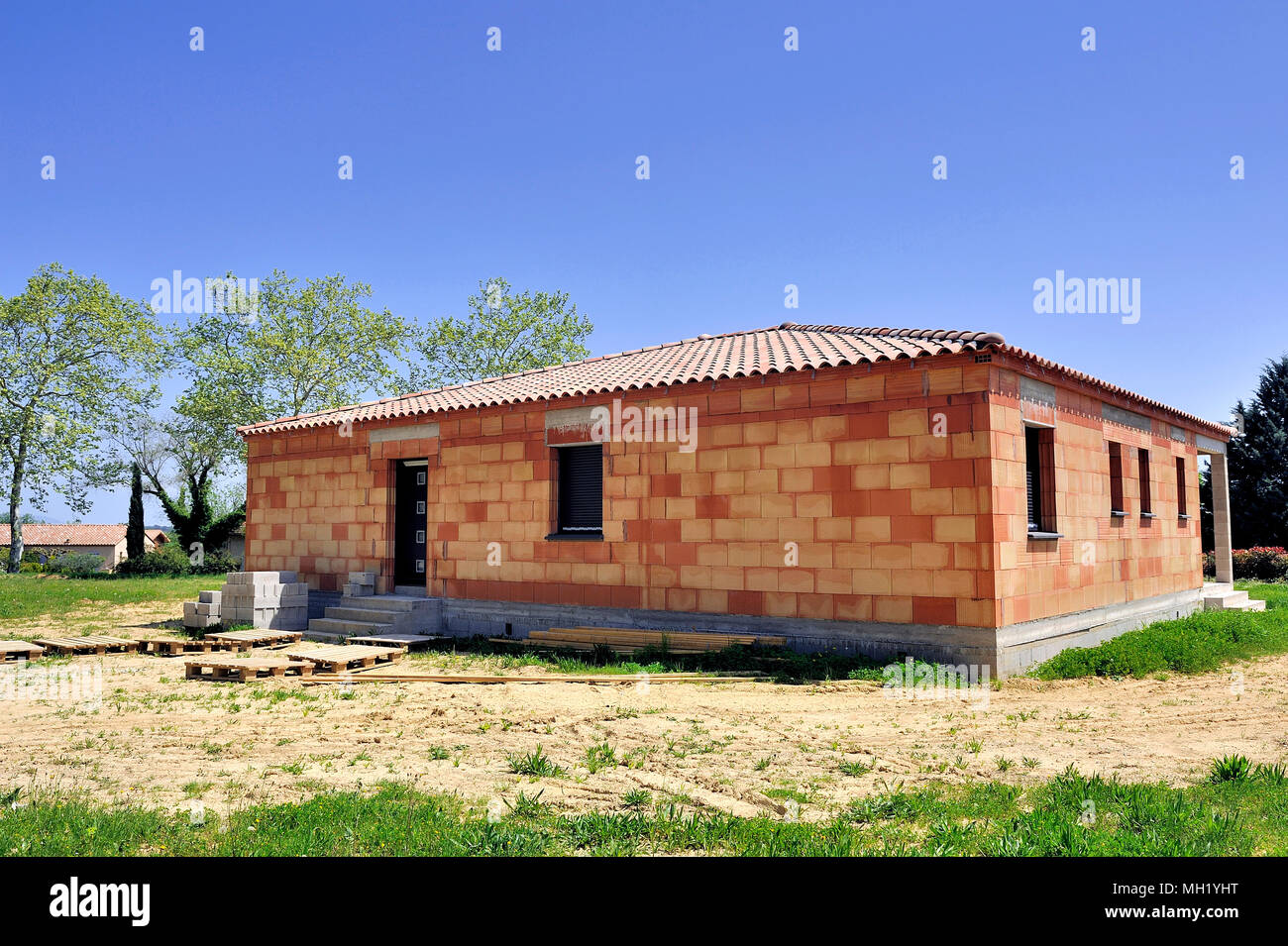 House under construction in rural hi-res stock photography and images ...